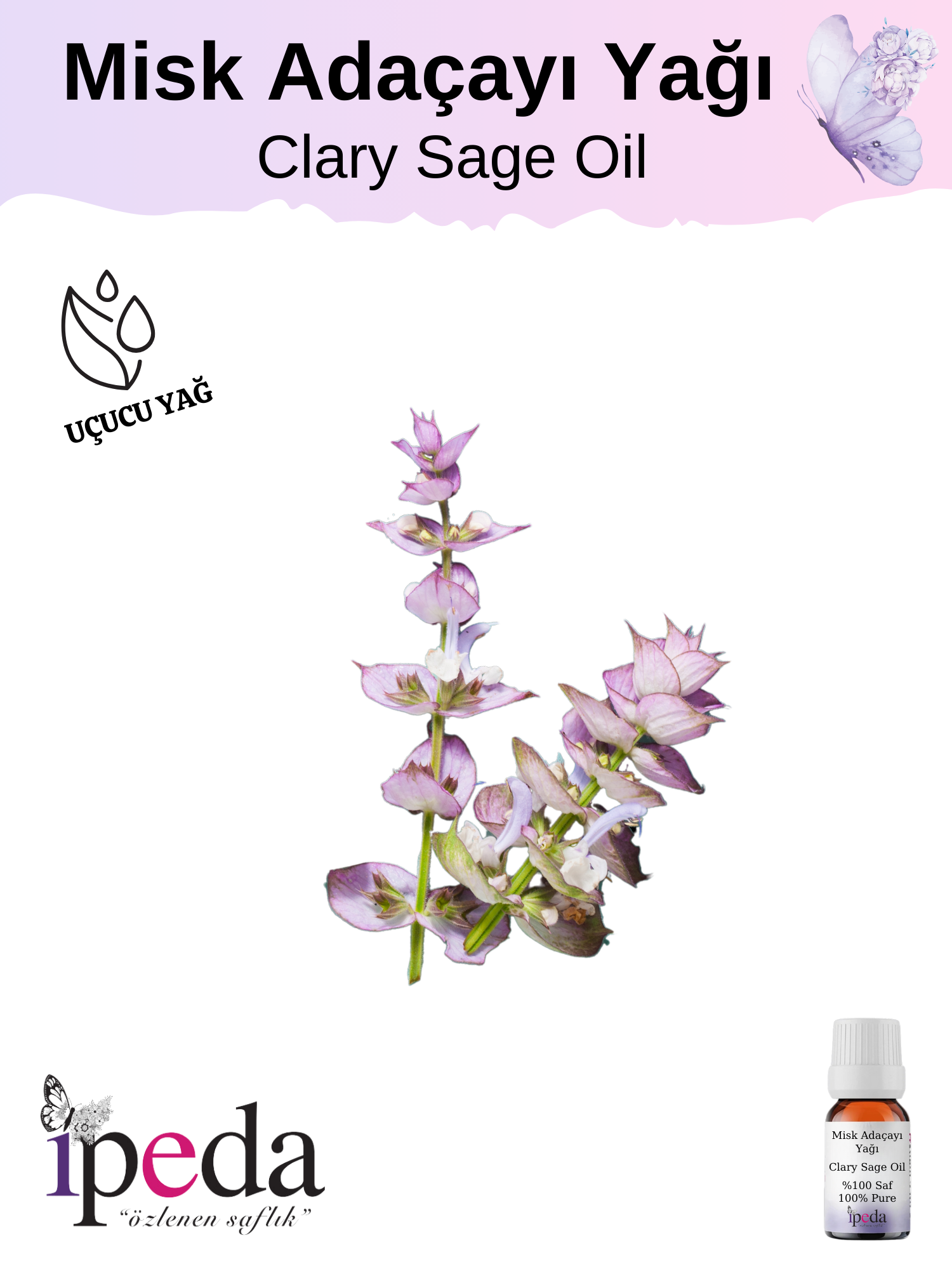 Misk Adaçayı Uçucu Yağı (Clary Sage) - İpeda